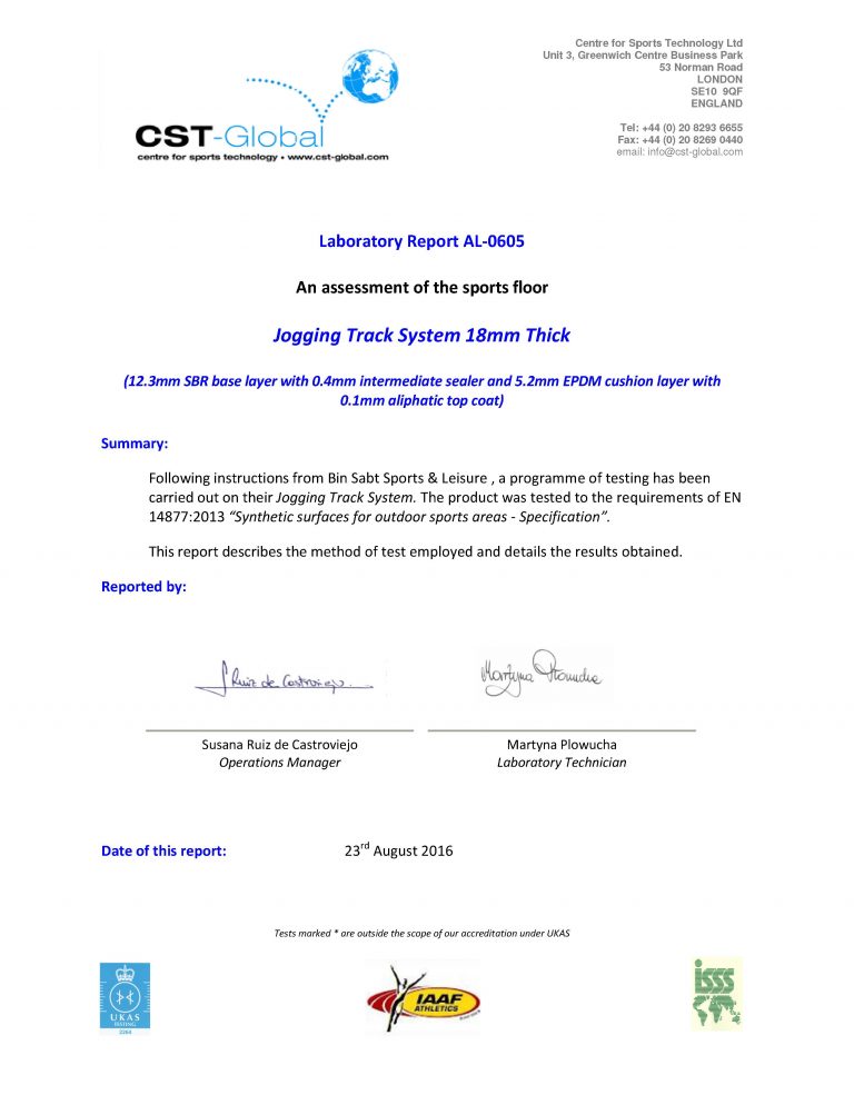 Accreditations | Bin Sabt Sports & Leisure